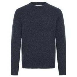 Strickfleece-Pullover Casual Friday "Strickpullover CFANTE", Herren, Gr. XL, blau (schwarz navy melange), Obermaterial: 70% Wolle mw. 25% Nylon NY. 5% sonstige Fasern AF., Pullover
