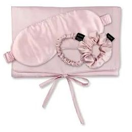 Seidentuch AILORIA "Tasche, Schlafmaske, Scrunchie S & Scrunchie M TRAVEL SET", Damen, rosa (shy blush), Obermaterial: 100% Seide silk., Modet&uuml;cher