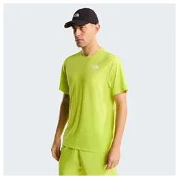 Funktionsshirt The North Face "M 24/7 S/S TEE REG", Herren, Gr. XL, fizz lime, Jersey, Obermaterial: 100% Polyester, Rundhals, Shirts Funktionsshirt, Kurzarm, Rundhalsausschnitt, mit FlashDryTM-Technologie