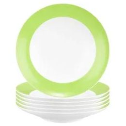 Suppenteller Seltmann Weiden "Suppenteller Liberty Pure Colors &oslash; 23,5 cm 6er Set", gr&uuml;n (lime gr&uuml;n), L:23,6cm, Speiseteller