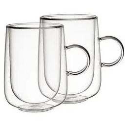 Villeroy & Boch Thermoglas VILLEROY & BOCH "Latte-Macchiato-Gl&auml;ser Artesano Hot & Cold 360 ml 2er Set transparent", bunt (transparent), 2 tlg., Glas, Trinkgef&auml;&szlig;e