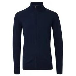Strickjacke INDICODE "Strickjacke IDBadi", Herren, Gr. XL, blau (navy), Obermaterial: 80% Baumwolle CO. 20% Polyamid PA., Strickjacken Strickjacke