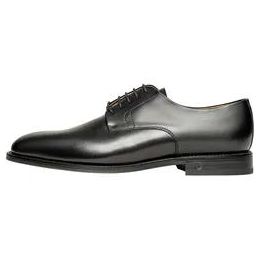 Schn&uuml;rschuh Henry Stevens "Winston PD Businessschuh", Herren, Gr. 43,5, schwarz, Kalbsleder, Schuhe Schn&uuml;rschuh, Herren Halbschuhe Leder handgefertigt, Anzugschuhe