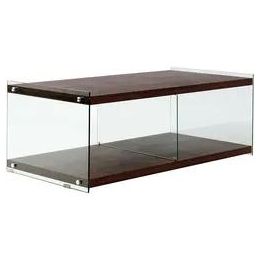 TV-Schrank Kayoom "TV-Tisch Elementary, eckige Form, viel Ablagefl&auml;che", braun (hellbraun), B:120cm H:45cm T:60cm, Schr&auml;nke, TV-Tisch, geh&auml;rtetes Glas, pflegeleicht