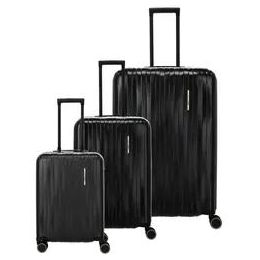 Trolleyset Travelite "BARBARA NOVELTY 3-teilig Hartschale", schwarz, Polycarbonat, unifarben, Koffer-Sets, Volumenerweiterung &ndash; stilvolles Reisegep&auml;ck