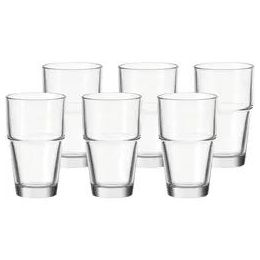 Glas Leonardo "Becher Solo 250 ml 6er Set transparent", bunt (transparent), Glas, Trinkgef&auml;&szlig;e, GlaeserSet Trinkglas Wasserglas