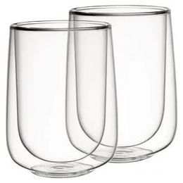Villeroy & Boch Thermoglas VILLEROY & BOCH "Latte-Macchiato-Becher Artesano Hot & Cold 360 ml 2er Set transparent", bunt (transparent), 2 tlg., Glas, Trinkgef&auml;&szlig;e