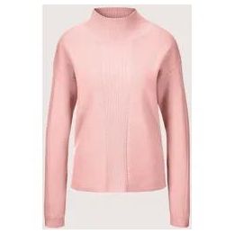 Madeleine Mode Longpullover MADELEINE "Strickpullover Kaschmir-Pullover mit Pointelle-Muster", Damen, Gr. 40/42, rosa (puderros&eacute;), Obermaterial: 90% Schurwolle WV. 10% Kaschmir WS., Modern, normal, Pullover Longpullover, Mit Ripp-und Ajourstrick