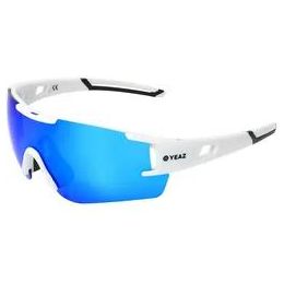 Sportbrille YEAZ "Sport-Sonnenbrille Bright White/Blue SUNBLOW", Damen, blau, Sonnenbrillen