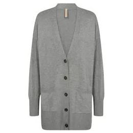Cardigan soyaconcept "Soya Concept Cardigan SC-DOLLIE 739", Damen, Gr. S, 99470 medunkel grau melange, Obermaterial: 75% Viskose, 25% Nylon, Strickjacken