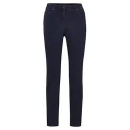 Regular-fit-Jeans GOLDNER "Lange Freizeithose BELLA mit Formbund", Damen, Gr. 54, N-Gr, blau (dunkelblau), Obermaterial: 65% Baumwolle CO. 31% Polyester PES. 4% Elasthan EL., Jeans