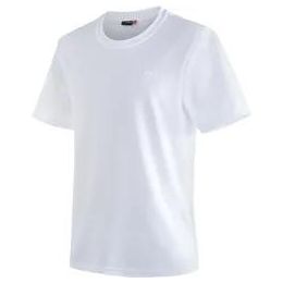 T-Shirt Maier Sports "Walter", Herren, Gr. 7XL, wei&szlig;, 100% Polyester, Rundhals, Shirts T-Shirt, Herren Kurzarmshirt, leichtes Sommer Funktionsshirt, Rundhals, Reg Fit