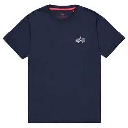 T-Shirt Alpha Industries "Signature Backprint T-Shirt", Herren, Gr. XXL, blau (rep.blau), Obermaterial: 100% Baumwolle, Shirts T-Shirt