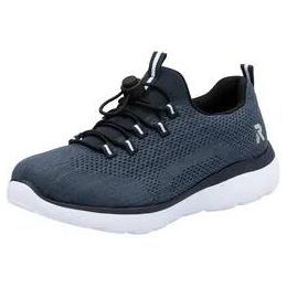 Slip-On Sneaker Rieker SPORT, Damen, Gr. 40, blau (nachtblau), Textil, unifarben, Schuhe, Schlupfschuh, Halbschuh, Freizeitsneaker mit MemoSoft-Ausstattung, Topseller