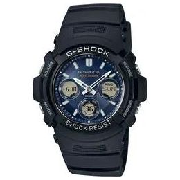 Funkchronograph Casio G-SHOCK, schwarz (dunkelblau, schwarz), Armbanduhren, Herren, Solaruhr, Armbanduhr,Herrenuhr,digital bis 20 bar wasserd.Resinarmband