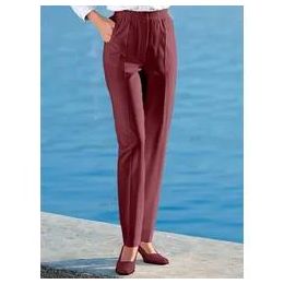 Schlupfhose COME ON, Damen, Gr. 27, Kurzgr&ouml;&szlig;en, rot (bordeaux), 62% Polyester, 36% Viskose, 2% Elasthan, unifarben, lang, Hosen Schlupfhose