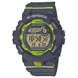 Smartwatch Casio G-SHOCK "GBD-800-1BER", grau (grau, neongr&uuml;n, grau), Smartwatches, Herren, Smartwatch, Quarzuhr,ArmbanduhrHerrenuhr,Schrittz&auml;hler,bis 20bar wasserd. digital