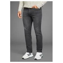 H.I.S. Straight-Jeans H.I.S "DIX", Herren, Gr. 36, L&auml;nge 34, dkgrauus, Denim/Jeans, Obermaterial: 92% Baumwolle, 7% Elastomultiester, 1% Elasthan, normal lang, Jeans Straight-Jeans, gerade Beinform, niedrige Leibh&ouml;he, Used-Waschung