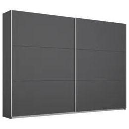 Schwebet&uuml;renschrank Rauch "AURELIO Kleiderschrank Garderobe TOPSELLER", grau (graumetallic), B:261cm H:210cm T:59cm, Holzwerkstoff, Schr&auml;nke, Schwebet&uuml;renschrank, 3 verschiedene Ausstattungsvarianten Griffe aus Metall MADE IN GERMANY