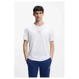 T-Shirt HUGO UNDERWEAR "Laze T-Shirt", Herren, Gr. XXL, wei&szlig; (open wei&szlig; 101), Jersey, Obermaterial: 95% Baumwolle, 5% Elasthan, unifarben, regular fit, Rundhals, eingesetzt normaler Saum, Shirts T-Shirt, mit Rundhalsausschnitt