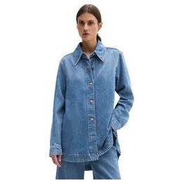 Marc O'Polo Jeansbluse MARC O'POLO "aus TENCELTM Lyocell-Mix", Damen, Gr. S, medium blau, Obermaterial: 80% Lyocell, 20% Baumwolle, unifarben, loose fit normal, Manschette, Blusen Jeansbluse