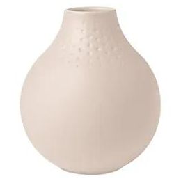 Villeroy & Boch Dekovase VILLEROY & BOCH "Vase Perle Manufacture Collier 12 cm", beige, Vasen