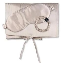 Seidentuch AILORIA "Tasche, Schlafmaske & Scrunchie S TRAVEL SET BEAUTY S", Damen, beige, Obermaterial: 100% Seide silk., Modet&uuml;cher