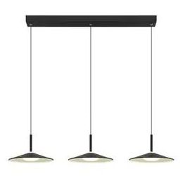Globo LIGHTING H&auml;ngeleuchte "LAMPONE", schwarz matt, H: 150cm, 1 Stk., Leuchten, H&auml;ngelampe Metall wei&szlig; Acryl opal Esszimmer Esstisch, H&auml;ngeleuchte