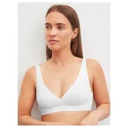 Soft-BH Calida "Sleek Skin", Damen, Gr. 90, Cup A, wei&szlig;, Obermaterial: 75% Polyamid, 25% Elasthan, BHs Soft-BH, mit leichten, vorgeformten Cups, in Single-Jersey Qualit&auml;t