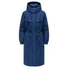 Langmantel Navahoo "Kirschwind 14", Damen, Gr. S (36), navy, Obermaterial: 100% Polyester; Innenfutter: 100% Polyester; &Auml;rmelfutter: 100% Polyester, oversize kniebedeckend, hoch geschlossener Ausschnitt, &Auml;rmel ohne &Auml;rmelschlitz elastischer Bund, M&auml;ntel, Wasserdichter &Uuml;bergangsmantel mit Brusttaschen