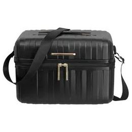 Beautycase Travelite "BARBARA NOVELTY Kosmetikkoffer", Damen, Gr. B/H/T: 37cm x 27cm x 22cm, schwarz, Polycarbonat, unifarben, Taschen