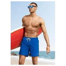 O`Neill Badeshorts O'NEILL "O'NEILL VERT 16'' SWIMSHORTS", Herren, Gr. S, N-Gr, blau (victoria blu), Obermaterial: 100% Polyamid, Badehosen Badeshorts, mit seitlichen Eingrifftaschen und Ges&auml;&szlig;tasche, mit Stickerei am Bein