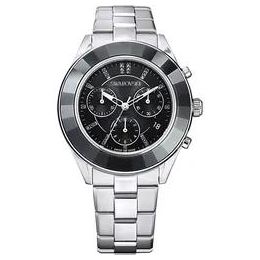 Chronograph Swarovski "OCTEA LUX SPORT 39 mm", silberfarben, Armbanduhren, Damen, Chronograph, Quarz,Armbanduhr,Damenuhr,Swiss Made,Swarovski-Kristalle,Stoppfunktion