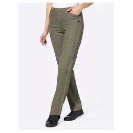 Bequeme Jeans Classic Basics, Damen, Gr. 225, Extrakurzgr&ouml;&szlig;en, gr&uuml;n (khaki), 81% Baumwolle, 17% Polyester, 2% Elasthan, unifarben, lang, Jeans