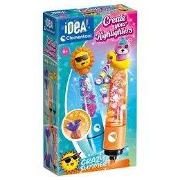 Kreativset Clementoni "Idea, Deine Textmarker-Kreationen - Verr&uuml;ckter Sommer", bunt, Kreativsets, Kinder, Kunststoff