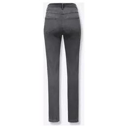 Bequeme Jeans Casual Looks, Damen, Gr. 23, Kurzgr&ouml;&szlig;en, grau (dunkelgrau, denim), 51% Baumwolle, 23% Polyester, 14% Lyocell, 10% Viskose, 2% Elasthan, unifarben, lang, Jeans