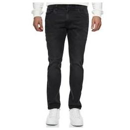 Regular-fit-Jeans INDICODE "INCoil", Herren, Gr. 38, L&auml;nge 32, schwarz, Denim/Jeans, Obermaterial: 77% Baumwolle, 21% Polyester, 2% Elasthan, Abriebeffekte, regular fit kn&ouml;chellang, Jeans, Baumwollmischung, regular fit