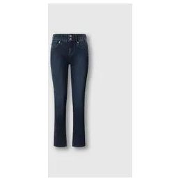 Slim-fit-Jeans Pepe Jeans "GEN PUSH UP", Damen, Gr. 27, L&auml;nge 30, dunkelblau, Denim/Jeans, Obermaterial: 84% Baumwolle, 15% Polyester, 1% Elasthan, slim fit lang, Jeans Slim-fit-Jeans, mit doppeltem Knopfverschluss, Mid Waist