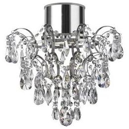 Searchlight Deckenleuchte "Belle Chandelier - Chrome Metal & Clear Crystal", chrom, 1, &Oslash; 36cm H: 38cm, 1 Stk., Leuchten, Deckenleuchte