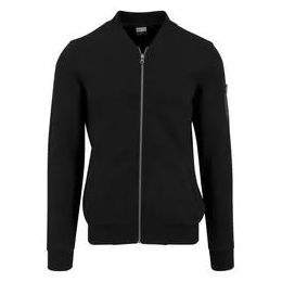 Anorak Urban Classics "Urban Classics Herren Sweat Bomber Jacket", Herren, Gr. XXL, schwarz, 65% Baumwolle, 35% Polyester, unifarben, normal, amerikanischer Ausschnitt, Jacken