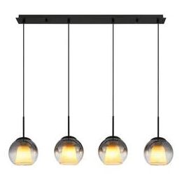 Globo LIGHTING H&auml;ngeleuchte "BARRY", schwarz, 4, H: 120cm, 1 Stk., Leuchten, H&auml;ngelampe/Pendelleuchte/Esszimmer/Wohnzimmer/Esstisch, H&auml;ngeleuchte