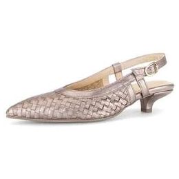 Slingpumps Gabor "Slingpumps", Damen, Gr. 39, beige, Schuhe Slingpumps