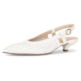 Slingpumps Gabor "Slingpumps", Damen, Gr. 40,5, creme, Schuhe Slingpumps