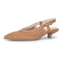 Slingpumps Gabor "Slingpumps", Damen, Gr. 38,5, braun, Schuhe Slingpumps