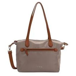 Emily & Noah Shopper EMILY & NOAH "Shopper E&N Jarina", Damen, Gr. B/H/T: 33cm x 22cm x 13cm 0, grau (taupe 900), Polyester, Taschen Shopper