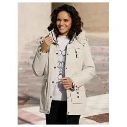 Funktionsjacke Casual Looks, Damen, Gr. 44, beige (sand), 100% Polyester, Einsatz:100% Polyester, Wattierung:100% Polyester, unifarben, Jacken Funktionsjacke