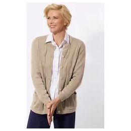 Classic Dog Strickjacke CLASSIC, Damen, Gr. 54, beige (sesam), 100% Polyacryl, unifarben, Strickjacken Strickjacke