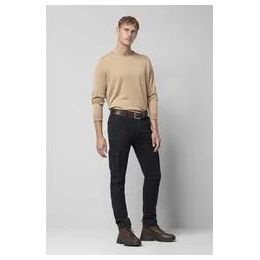 Cargojeans MEYER "Cargo-Hose", Damen, Gr. 38, L&auml;nge 32, blau (marine), 76% Baumwolle, 20% Lyocell, 4% Elasthan, unifarben, slim fit lang, Jeans, M5 Cargo im unifarbenen Design