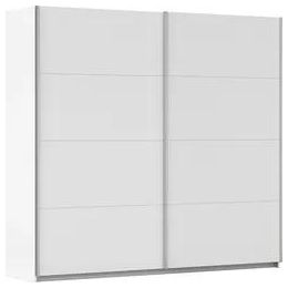 Schwebet&uuml;renschrank OTTO HOME "Kleiderschrank Schrank Garderobe Schlafzimmerschrank THANOS", wei&szlig; (alpinwei&szlig;), B:226cm H:229cm T:62cm, Holzwerkstoff, Schr&auml;nke, Schwebet&uuml;renschrank, Optional mit Spiegel, Metall-Griffleisten alufarben MADE IN GERMANY