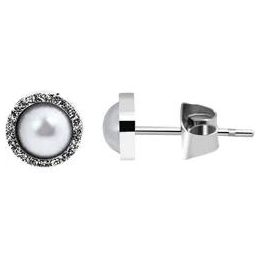 Adelia&acute;s Paar Ohrh&auml;nger ADELIA ́S "Damen Ohrringe &ndash; Ohrstecker aus Edelstahl mit Perle", Damen, Gr. Damen, Edelstahl, silber, Ohrringe, Zum Verschenken &ndash; ideal zum einfach so